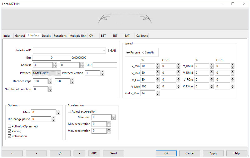 First loco test with RocRail